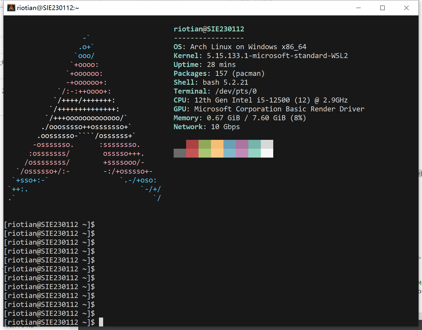 WSL2 配置 ArchLinux 初始化环境 - RioTian - 博客园