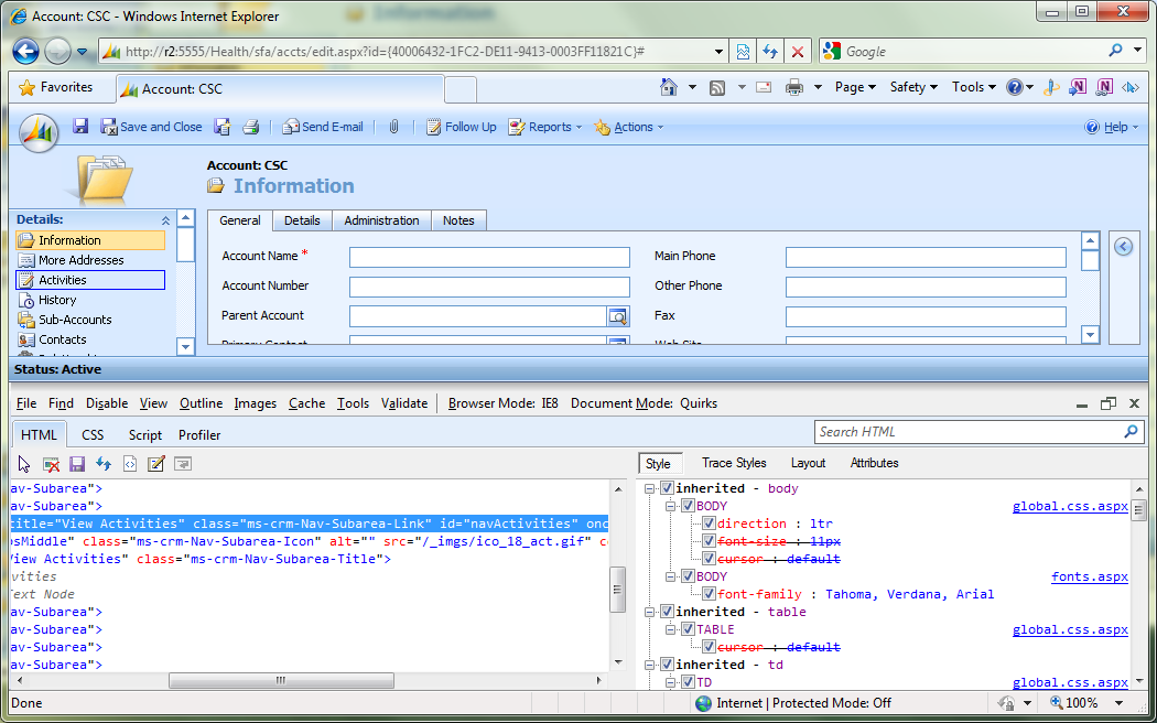 怎样使用IE Developer Toolbar 查找CRM窗体上元素的ID - MicrosoftCRM - 博客园