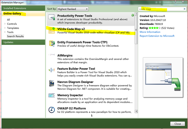 [推荐]Visual Studio 扩展插件 – Code Map (代码地图) - zuoyizhuo - 博客园